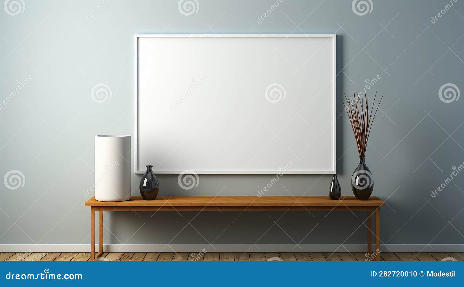 3d Model Mockup of an Empty Painting Frame for Ads and Prints ...