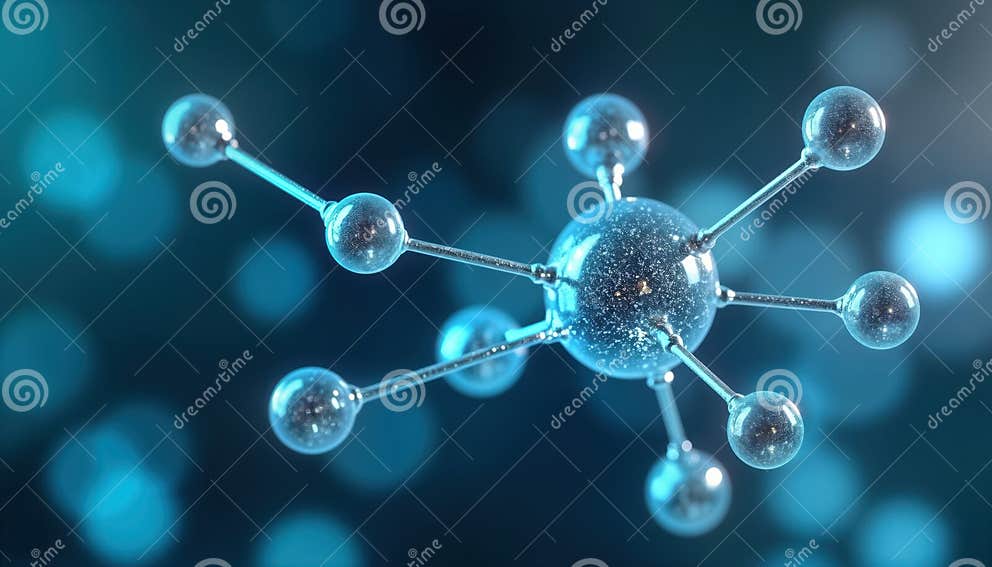 3D Model of Molecule. Molecular Structure Displays Complex Connections ...