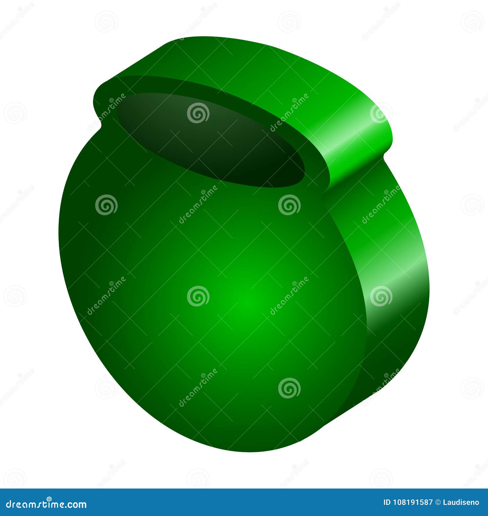 3d model of a money pot stock vector. Illustration of patrick - 108191587