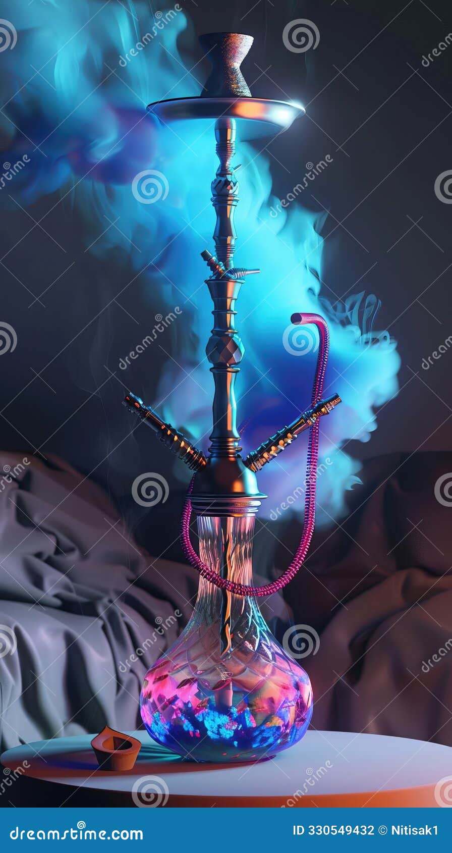 3D Model of Multihose Hookah Setups for Social Smoking Experiences ...