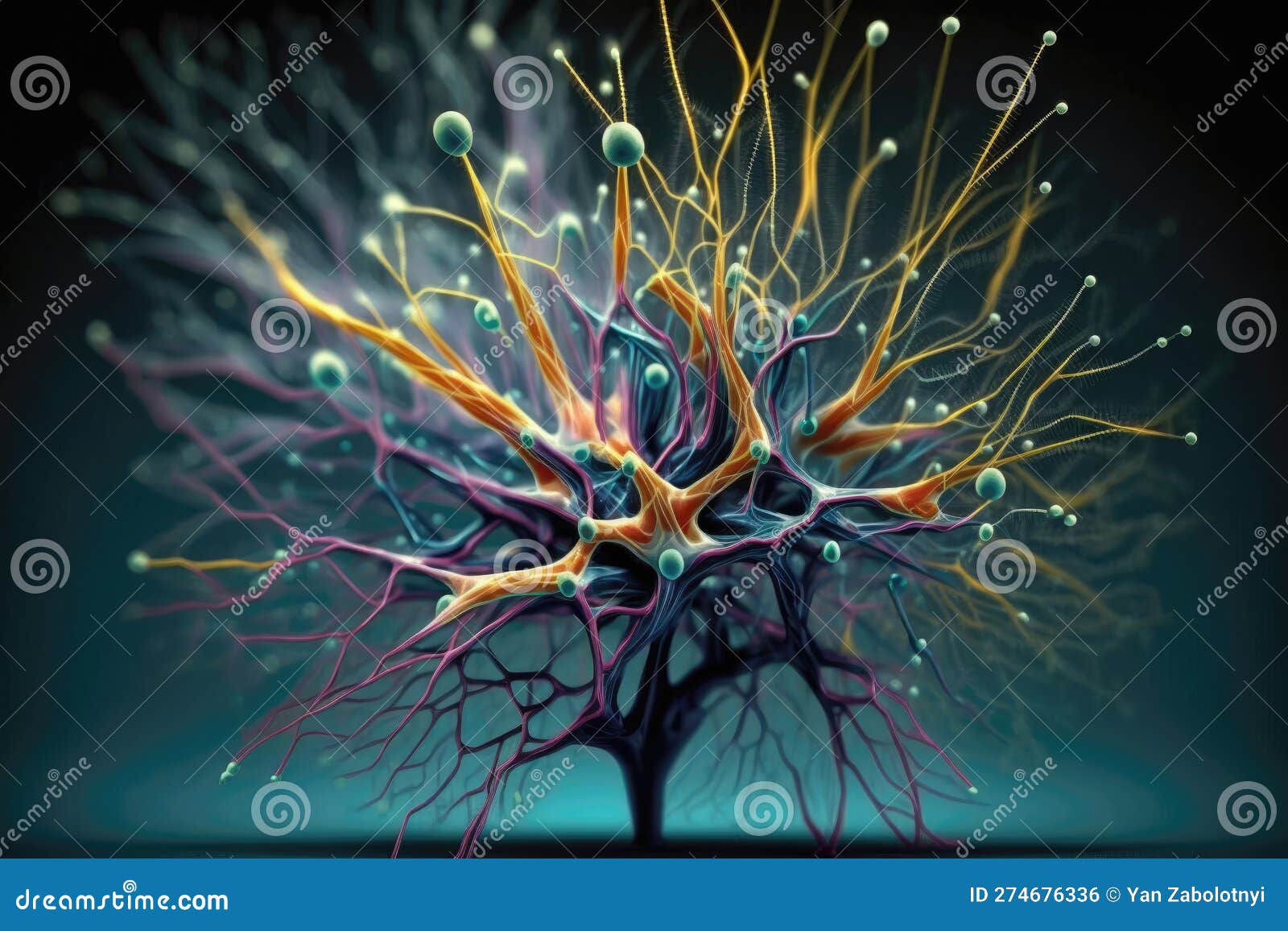 Model Of A Neuron Cell Network Royalty-Free Illustration ...