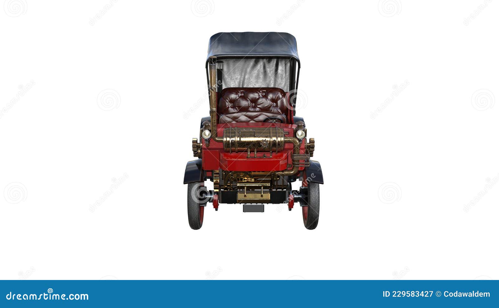 3d Model of an Old Car Rendered at Different Angles, Isolated on a ...