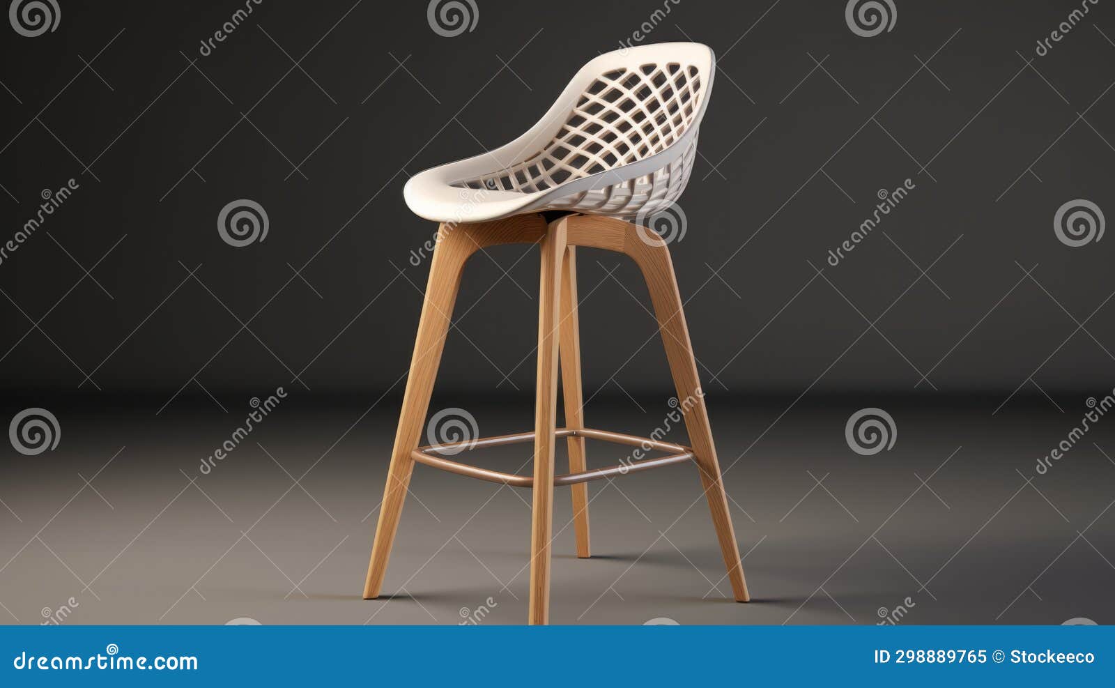 3d Model of Original Bar Stool with Infinity Nets Style Stock ...