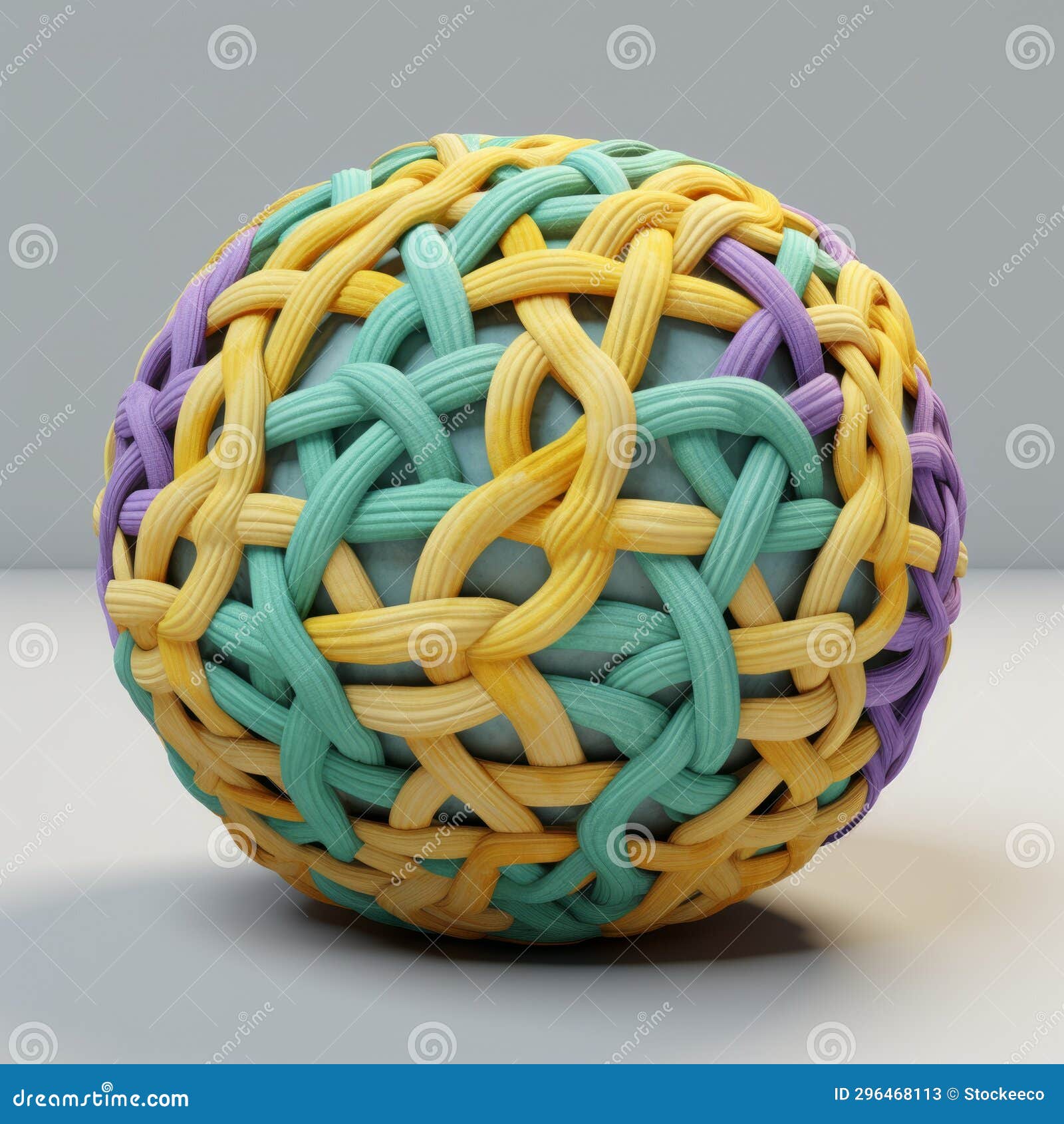 Colorful Braided Ball: Realistic and Detailed Rendering Stock ...