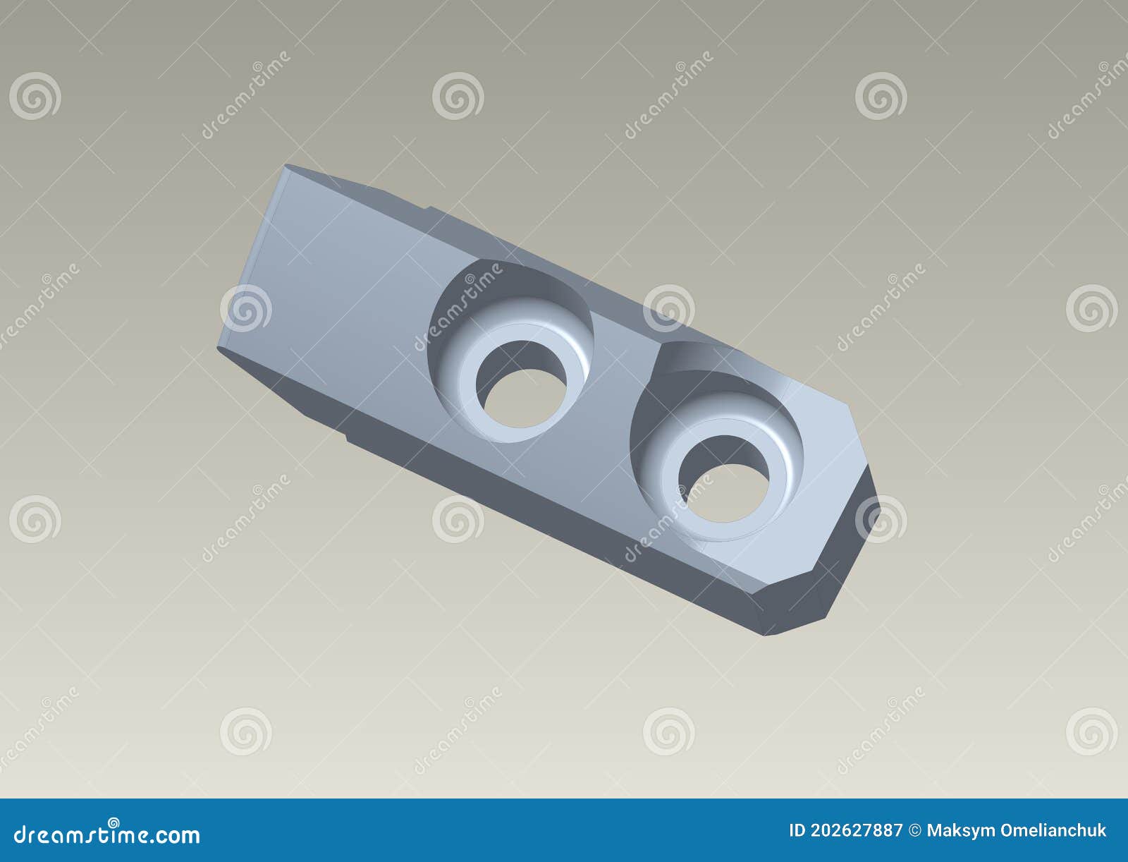 3d Model Perspective Geometry Axonometry Stock Illustration ...