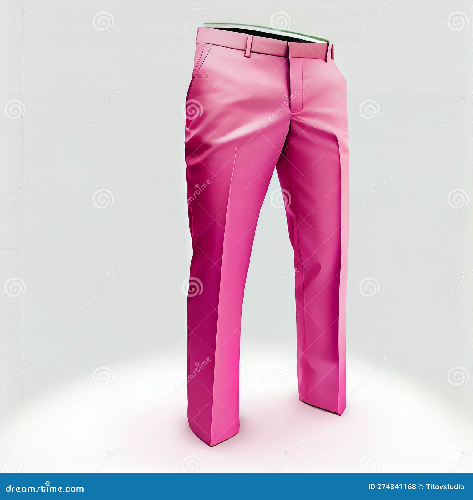 3D model of pink trousers stock illustration. Illustration of generated ...