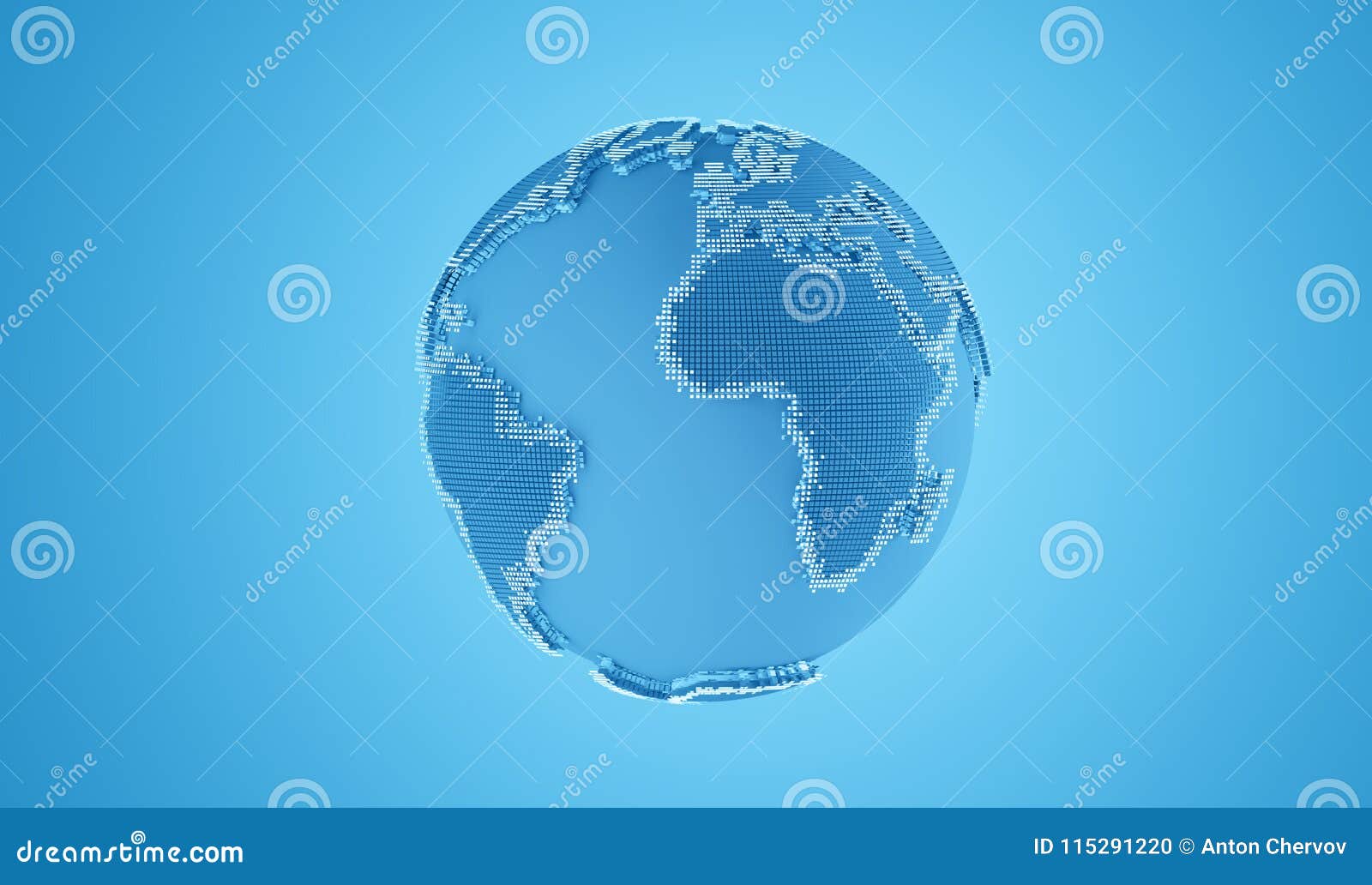 3D Model Of Planet Earth Stock Photography | CartoonDealer.com #115291220