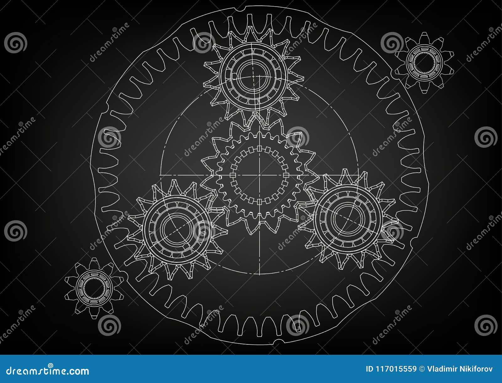 3d Model Of The Planetary Mechanism Cartoon Vector | CartoonDealer.com ...