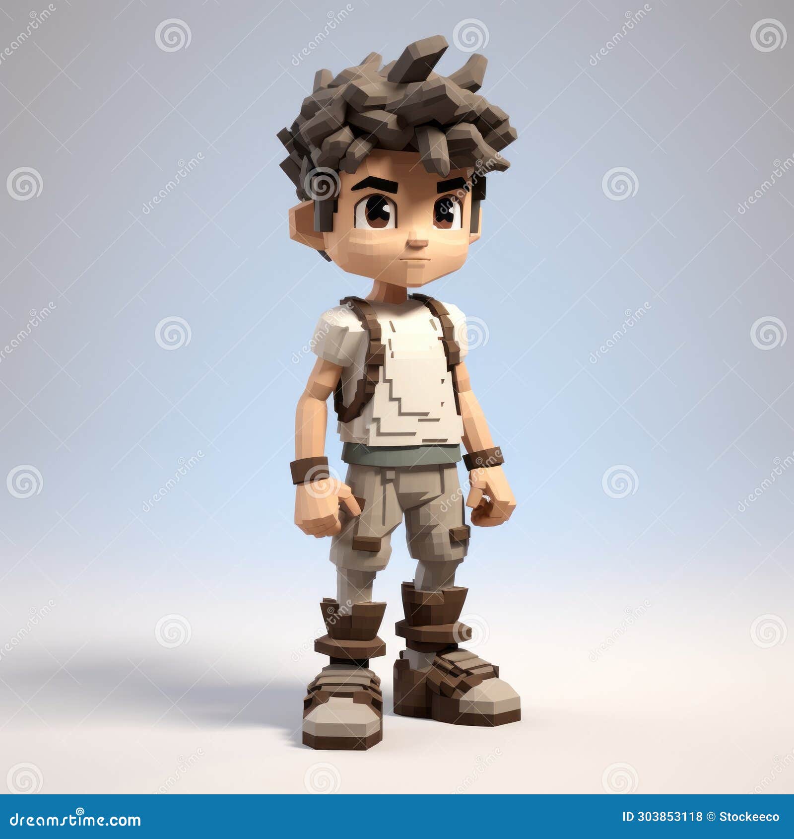 Voxel Art Cartoon of Grayson As a Kid - Oculus Rift Character Stock ...