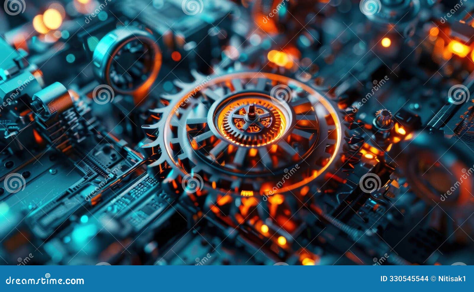 3D Model Of A Programmable Automation Icon With A Dynamic Colorful ...