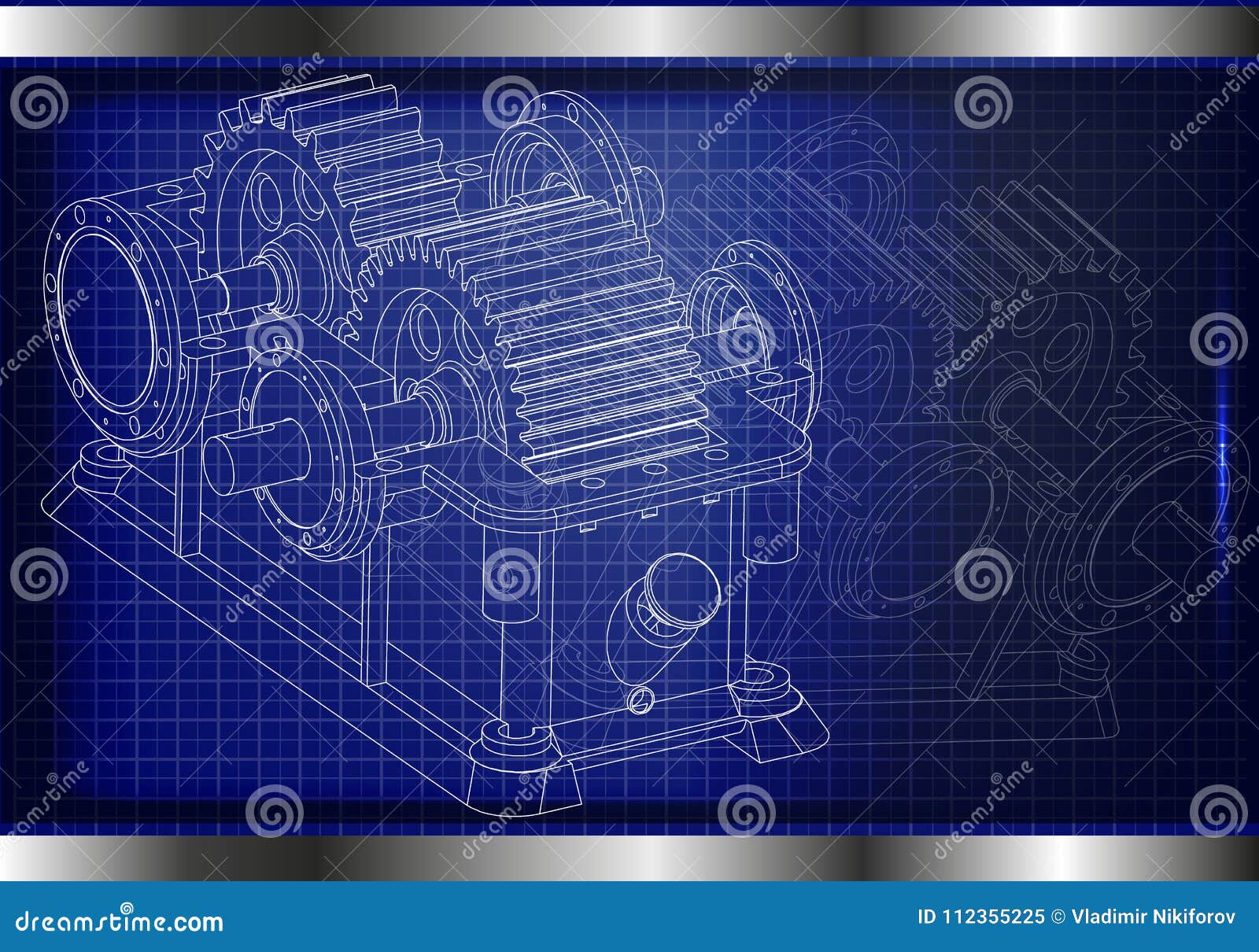 3d model of the reducer stock vector. Illustration of design - 112355225