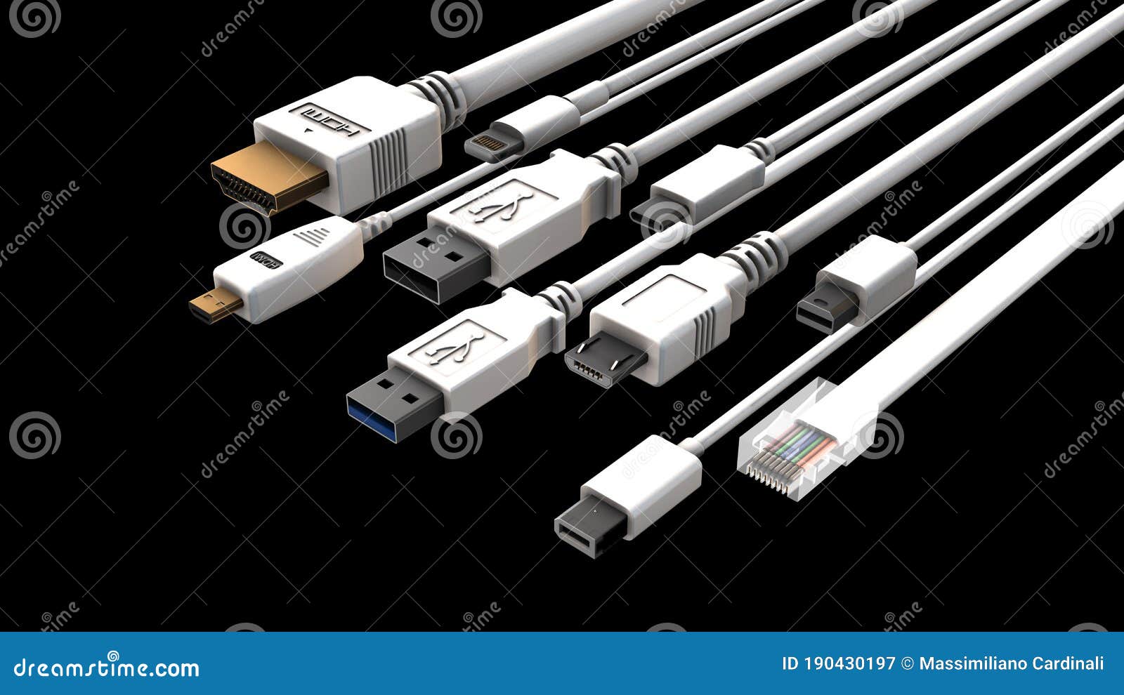 Set Of Digital Connectors Vector Illustration | CartoonDealer.com #69935686