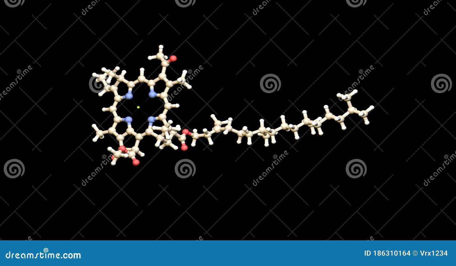 Chlorophyll Molecule Ball and Stick Model . 3d Rendering Stock ...
