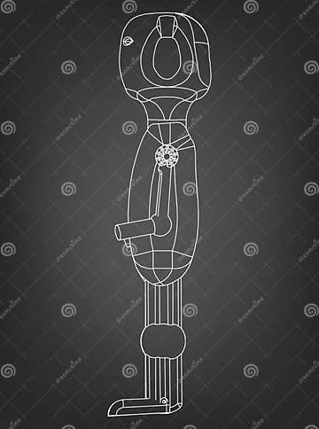 3d Model of the Robot on a Black Stock Vector - Illustration of ...