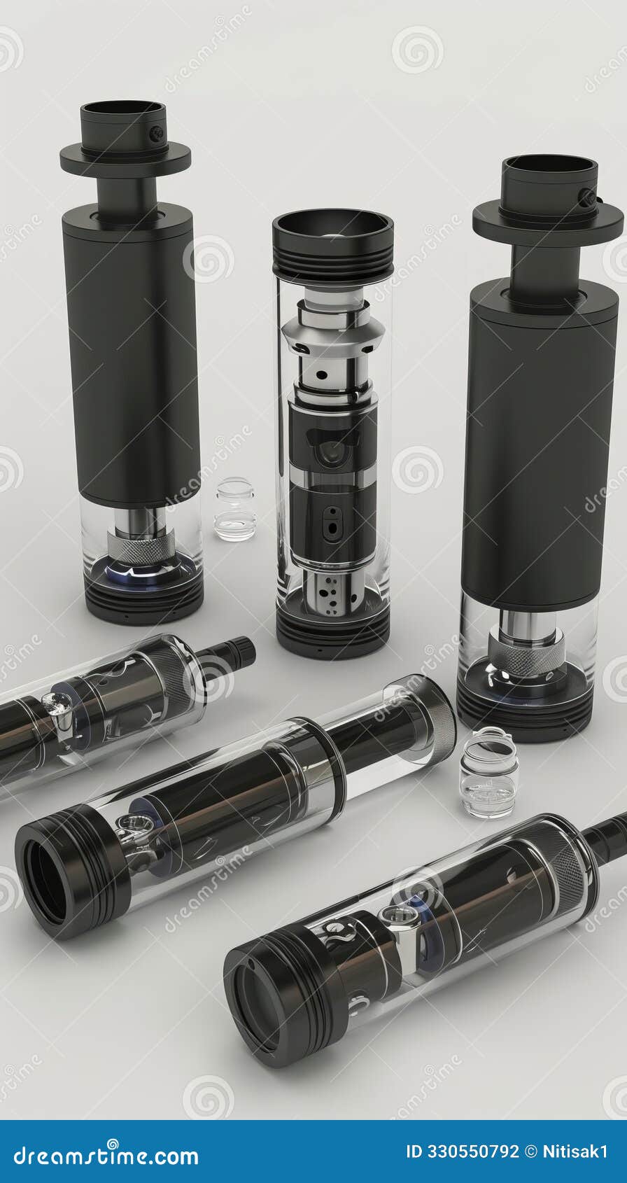 3D Model of Secure Childproof Vape Tanks with Locking Mechanisms Stock ...