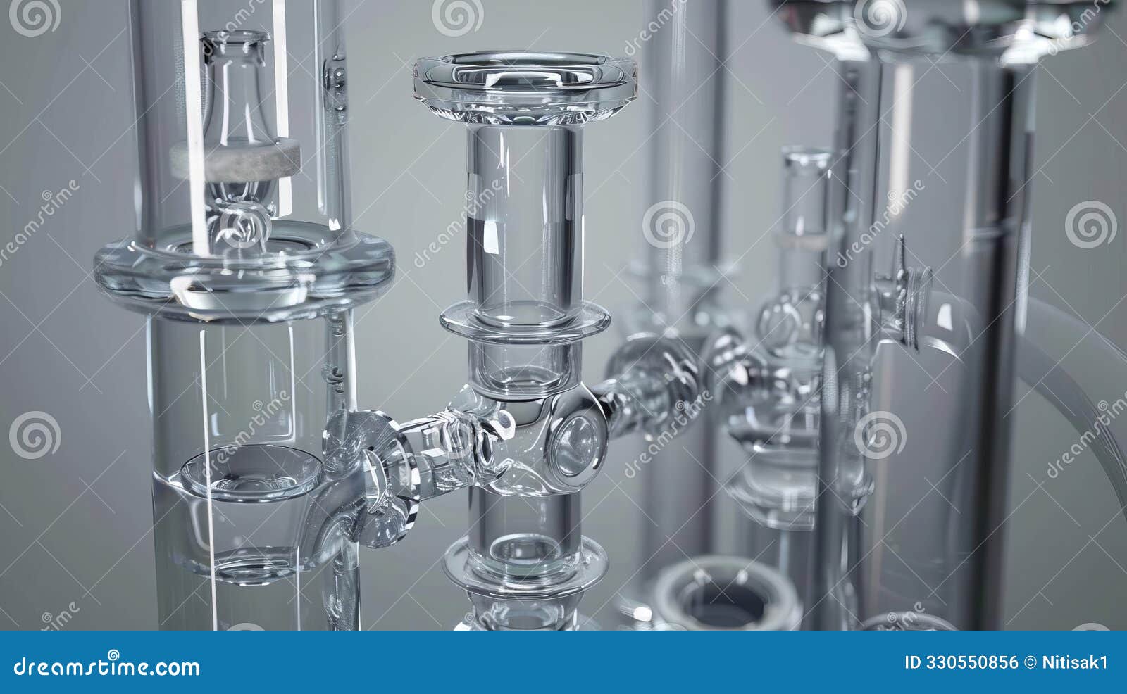 3D Model of Seethrough Glass Water Pipe for Enhanced Visual Effect ...