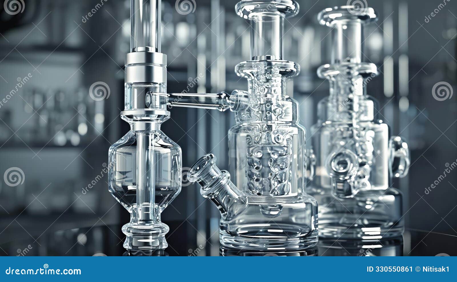 3D Model of Seethrough Glass Water Pipe for Enhanced Visual Effect ...