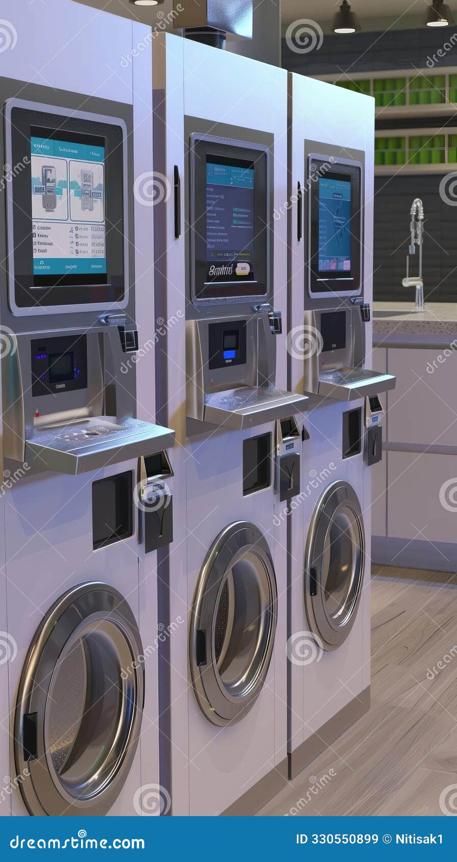 3D Model Of Selfservice Launderette With Userfriendly Payment And ...