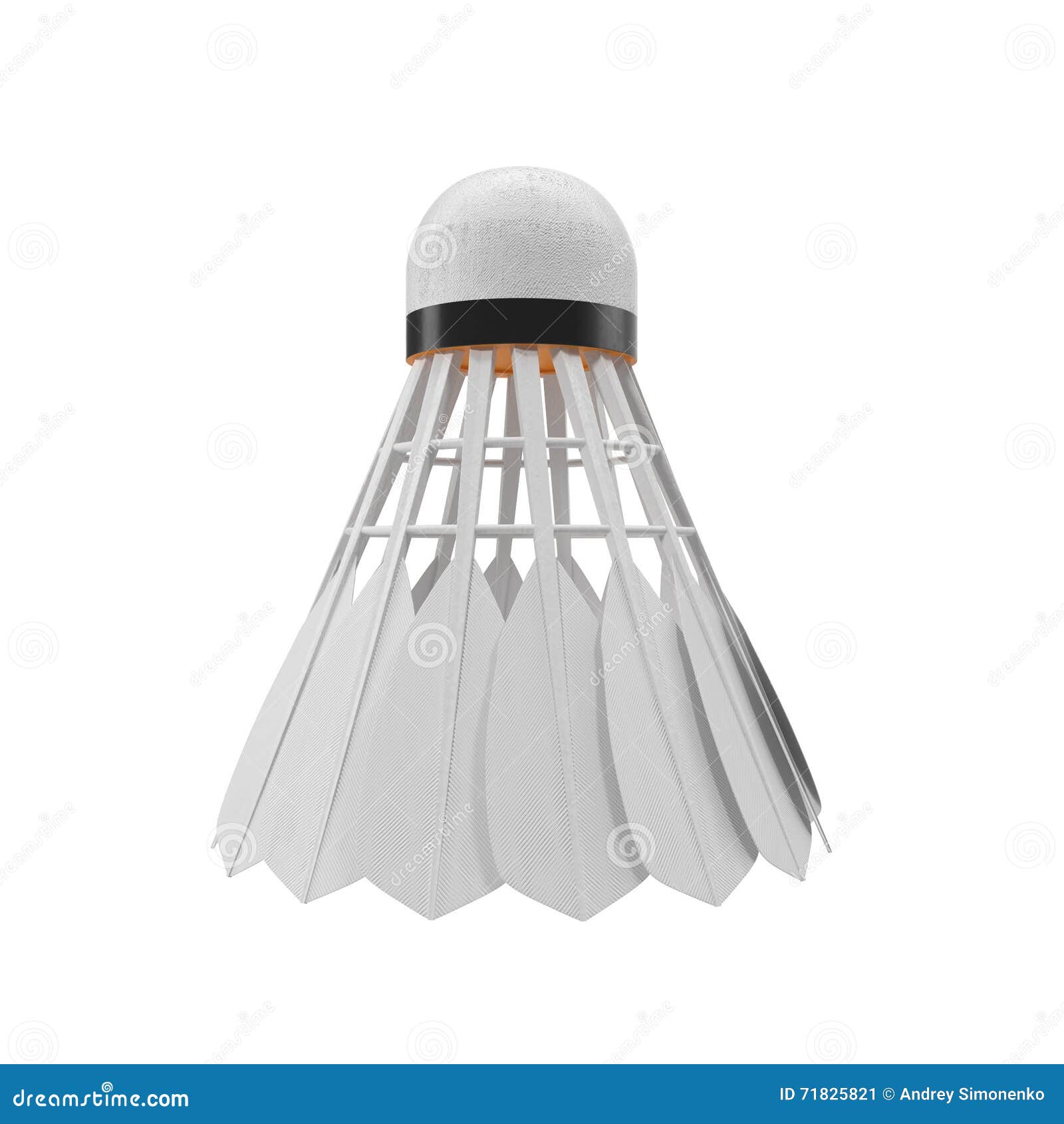 3d Model of Shuttlecock Isolated on White 3D Illustration Stock ...