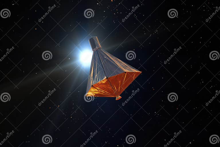 3d Model of Solar Sail Spacecraft in Space Stock Image - Image of sail ...