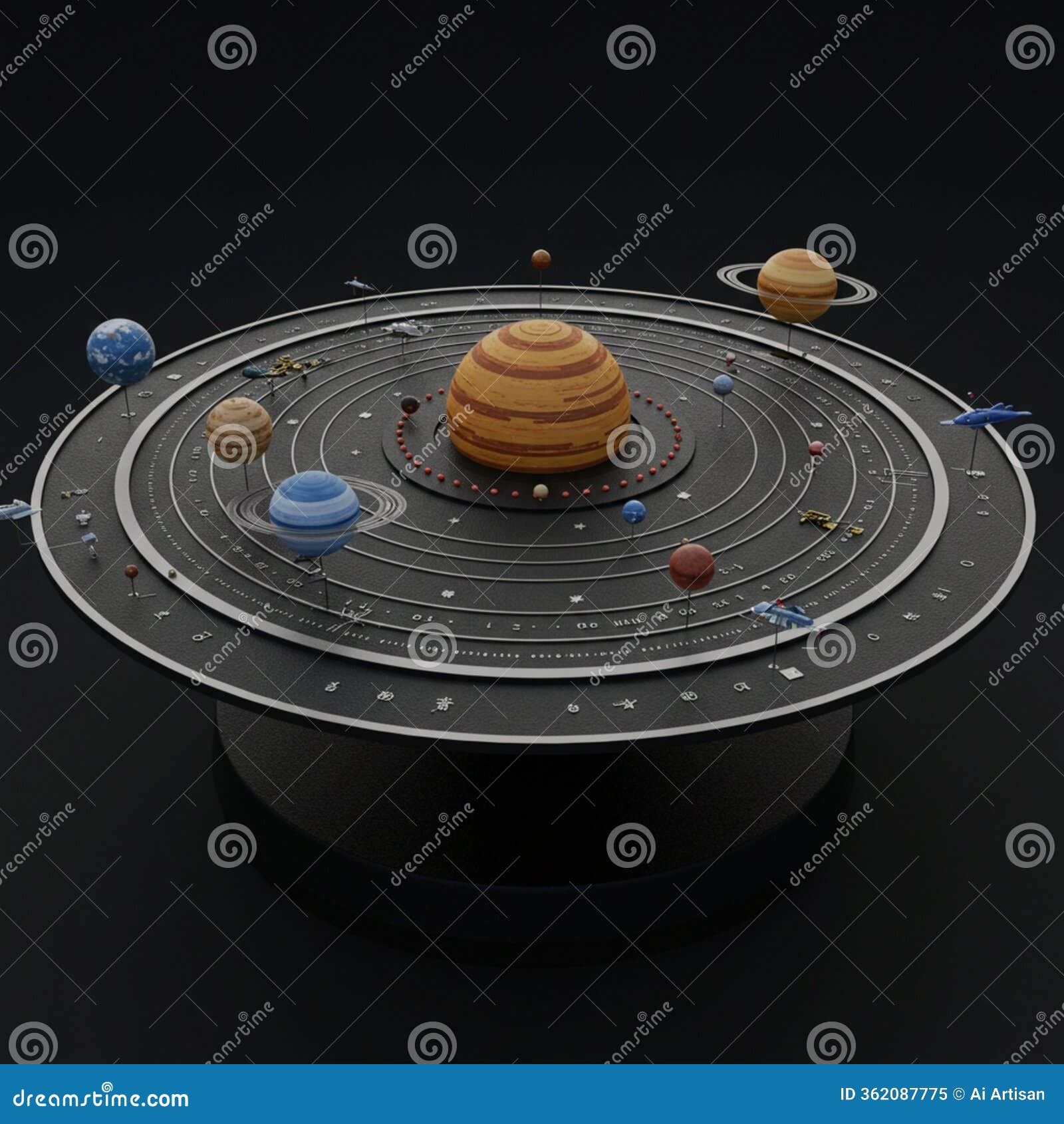 Stylized Planets Earth Abstract Seamless Space Pattern Background ...