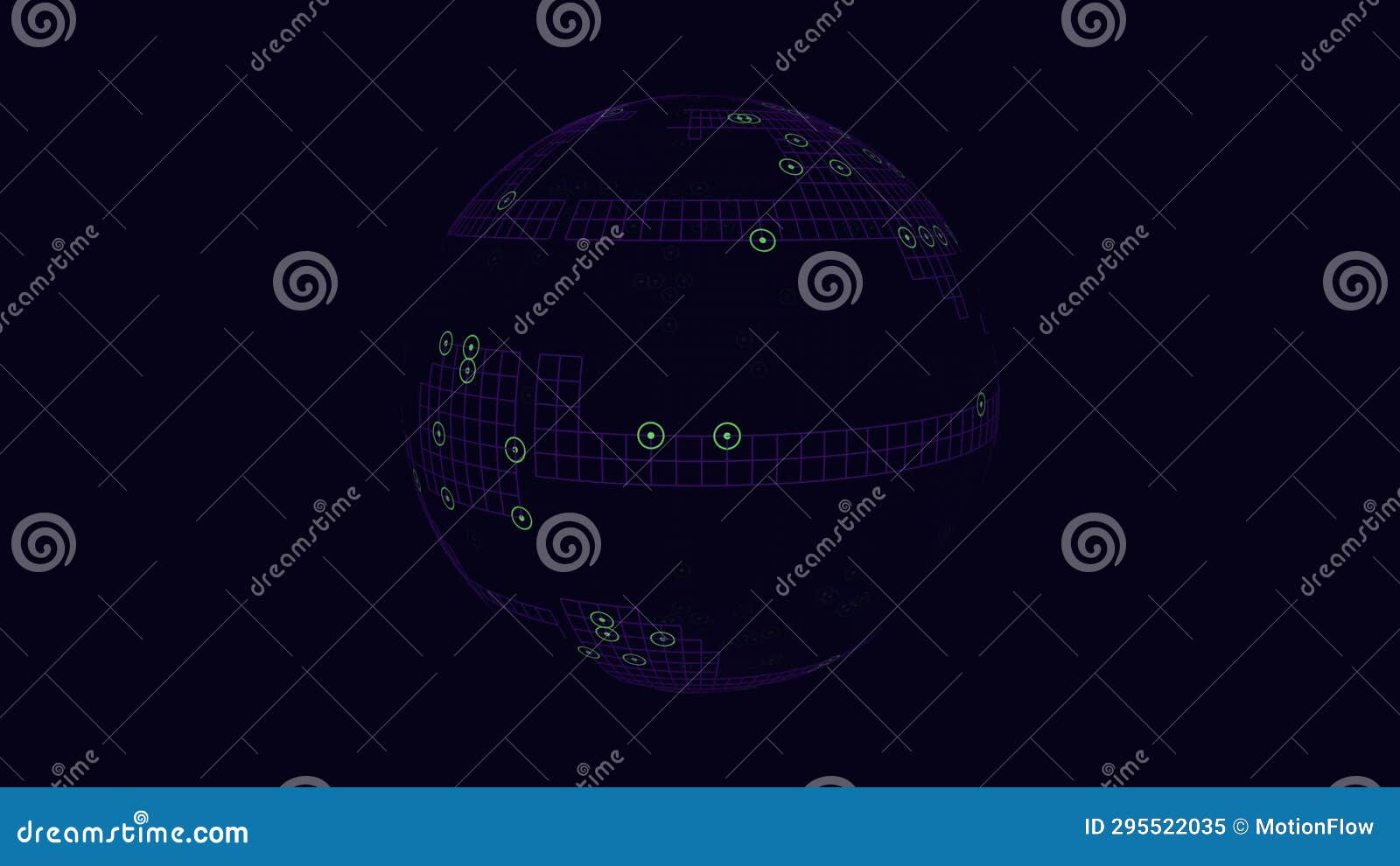 3d Model of Sphere with Grid Pattern Hexagonal Circles Connected by ...