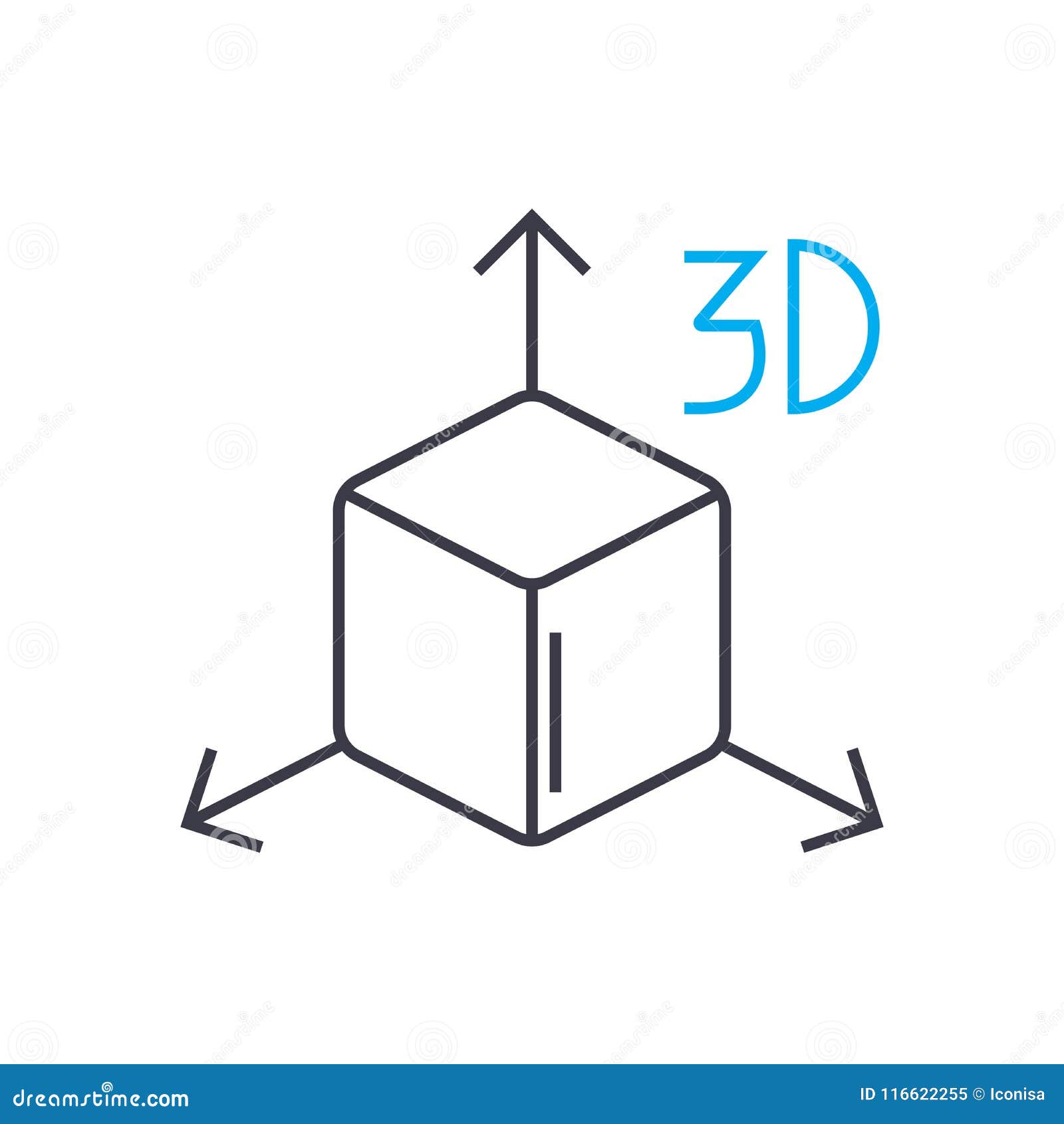 3D Model Vector Thin Line Stroke Icon. 3D Model Outline Illustration ... 3D Model Vector Thin Line Stroke Icon. 3D Model Outline Illustration ...