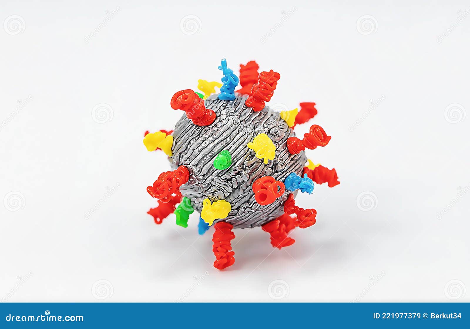 3D Model of a Virus Cell with Appendages Stock Image - Image of medical ...