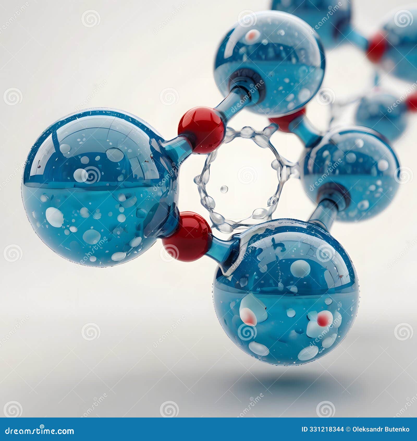 3d model of water molecule stock illustration. Illustration of particle ...
