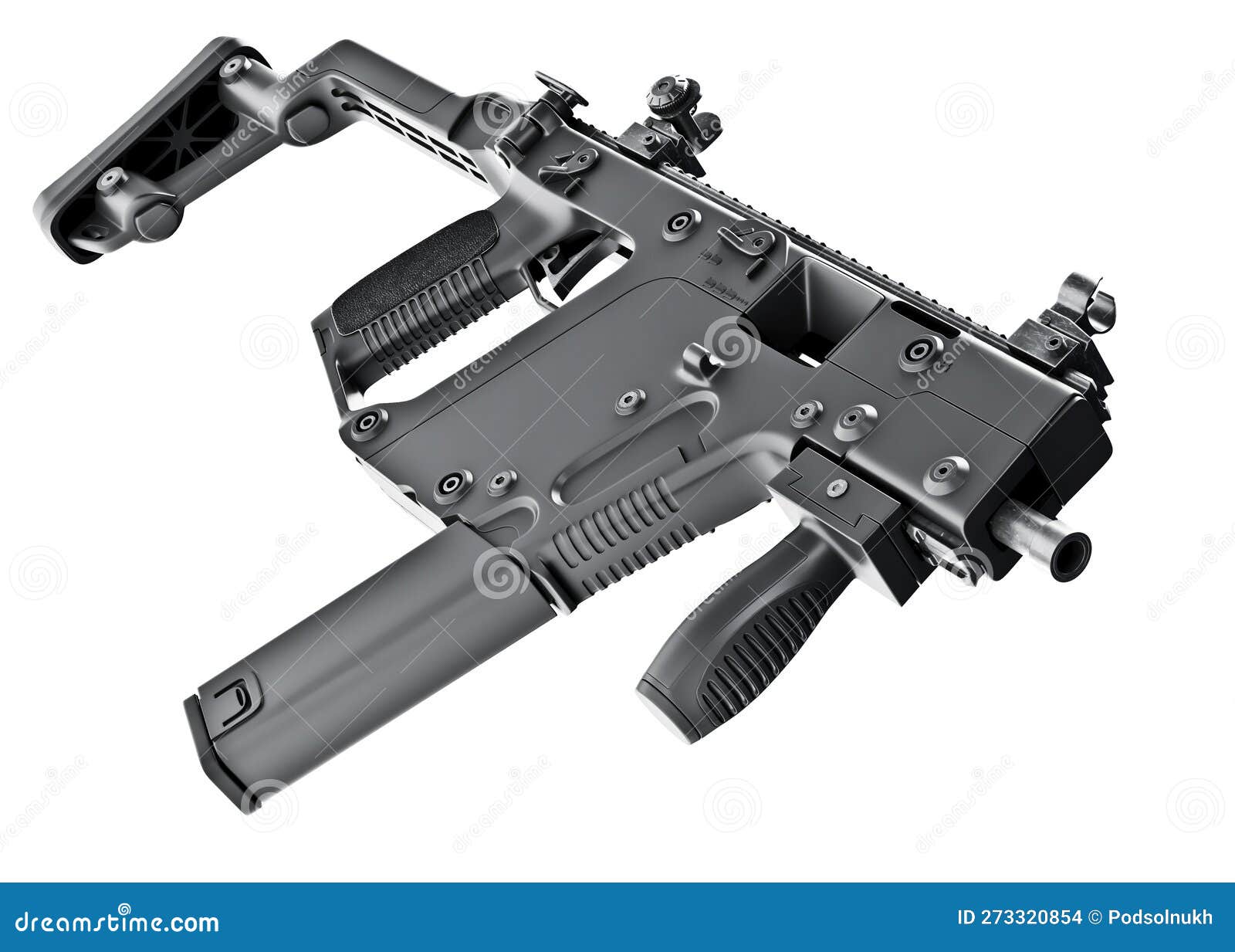 3d Model of Weapon Isolated on the Background Stock Illustration ...