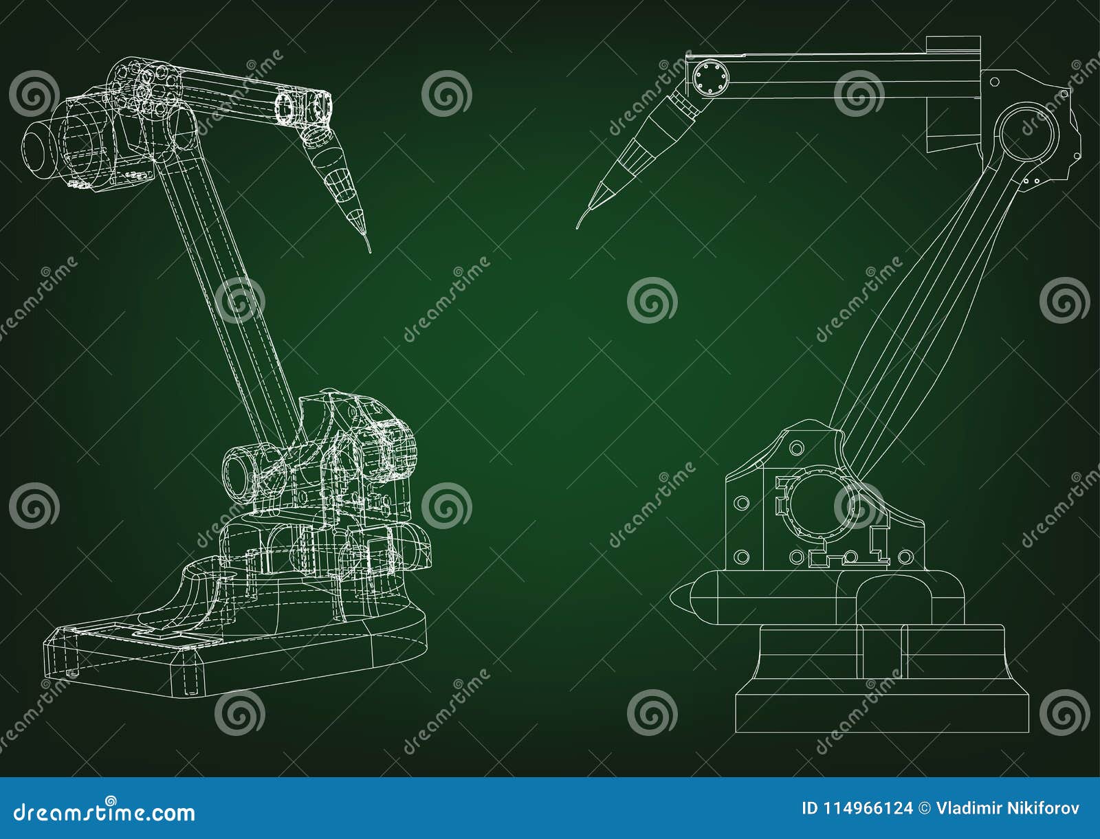 3d Model of a Welding Robot Stock Vector - Illustration of ...