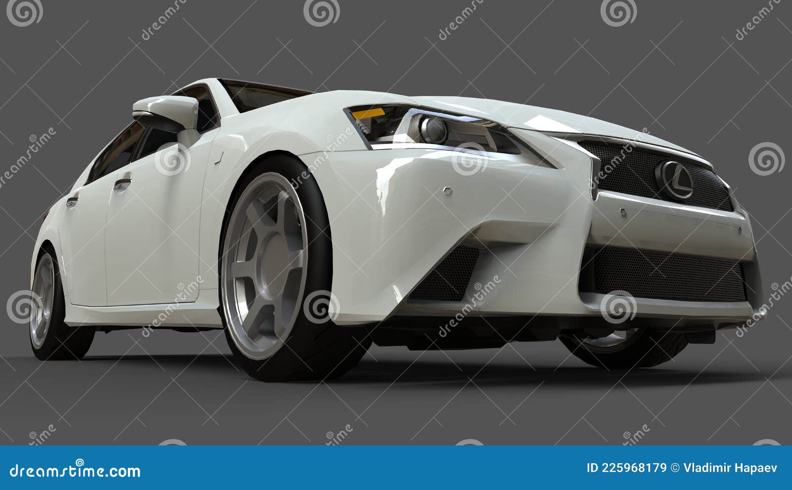 3d Model Red Lexus Gs On White Background. 3d Rendering. Editorial ...