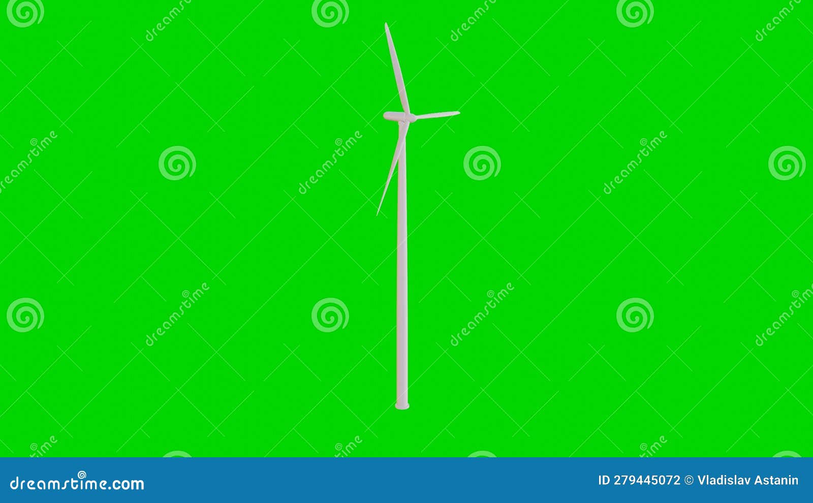 3d Model of a Windmill Rotates 360 Degrees on a Green Screen Stock ...