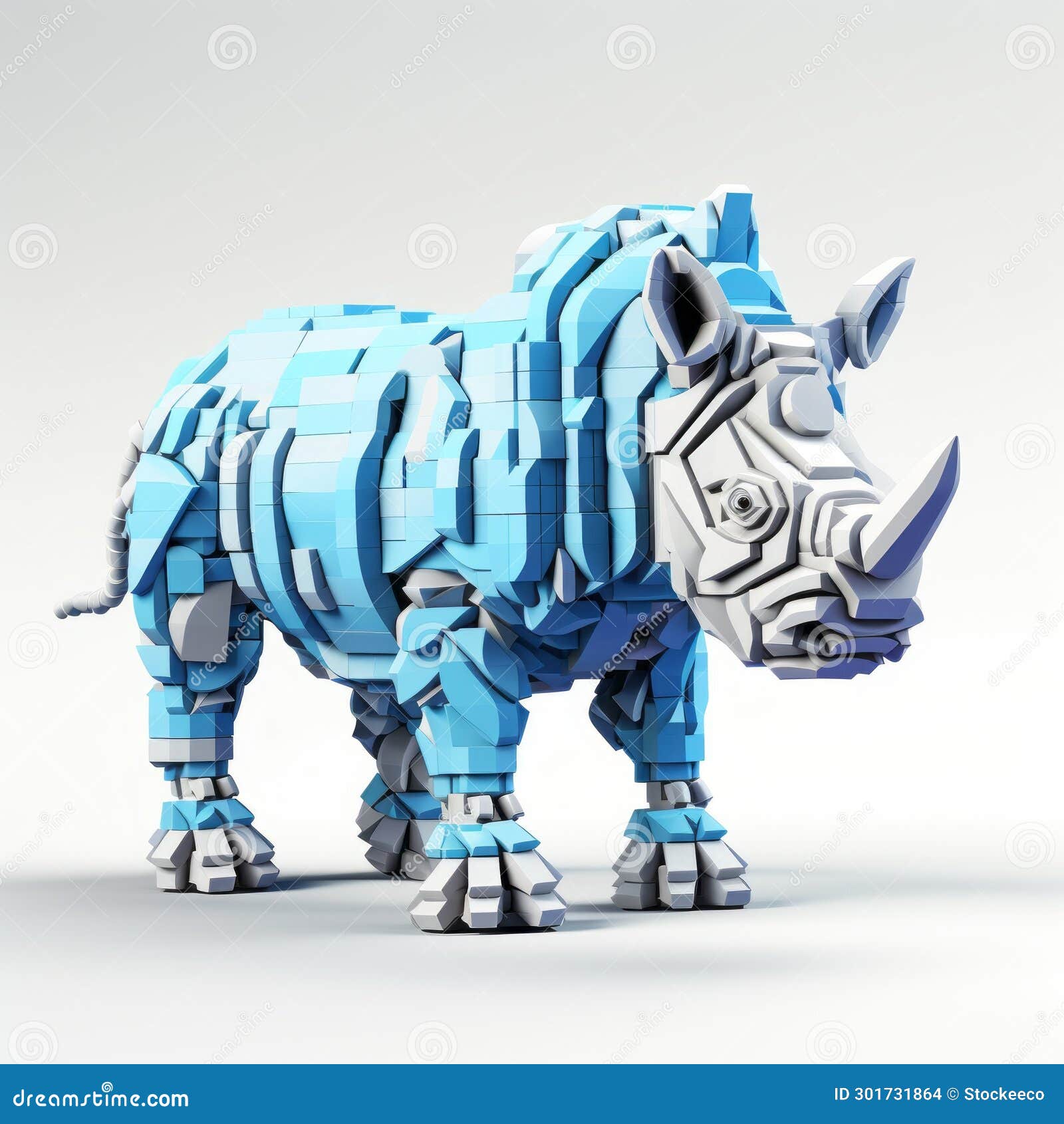 Futuristic Rhino Toy with Technological Fusion Design Stock ...