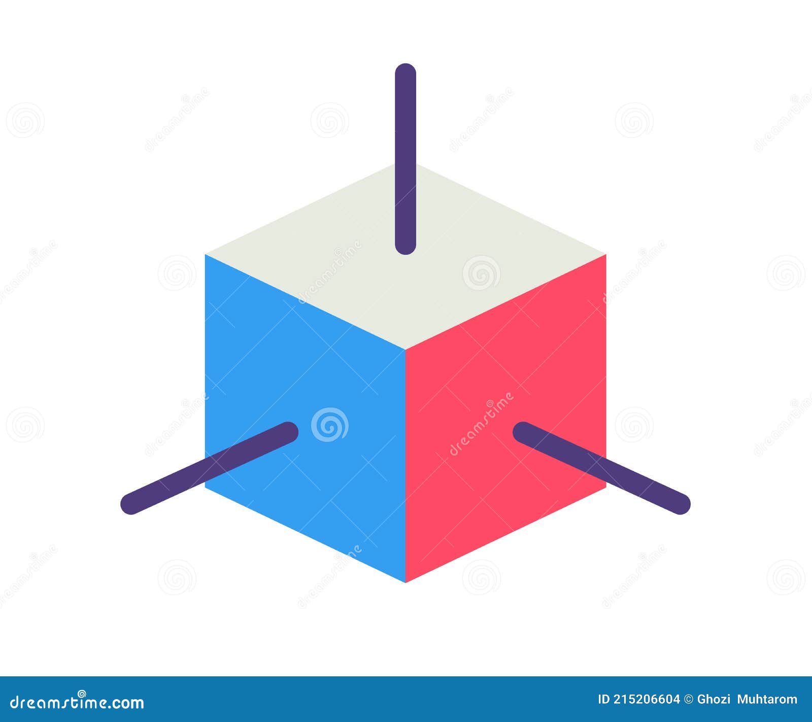 3D Modeling Dimension Single Isolated Icon with Flat Style Stock Vector ...