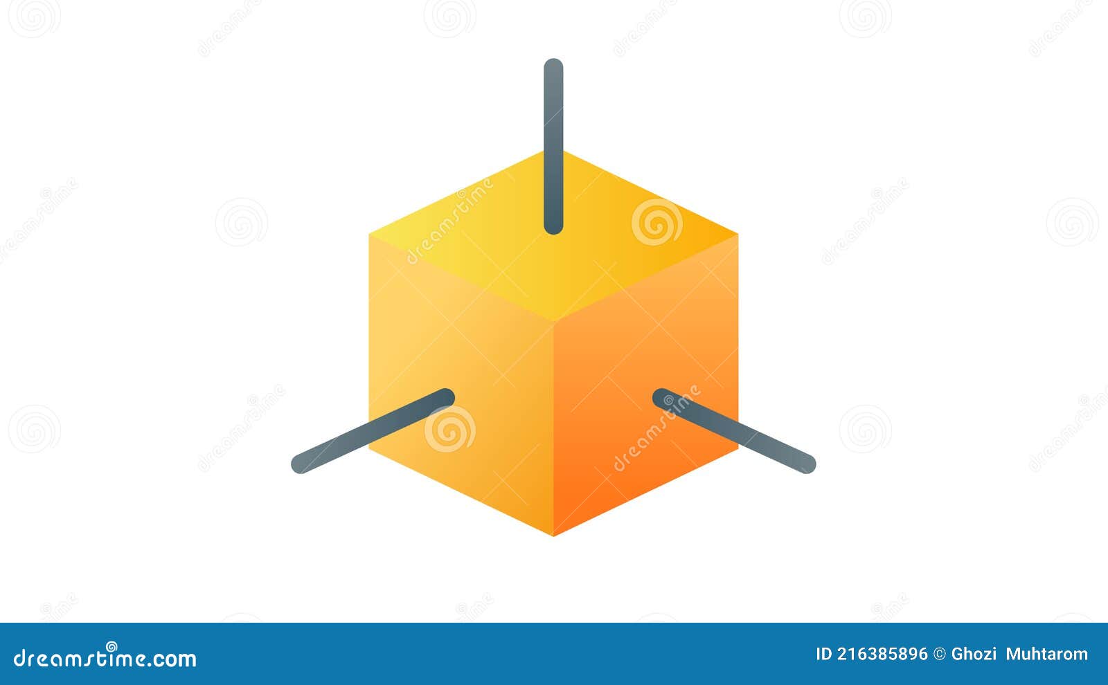 3D Modeling Dimension Single Isolated Icon with Smooth Style Stock ...