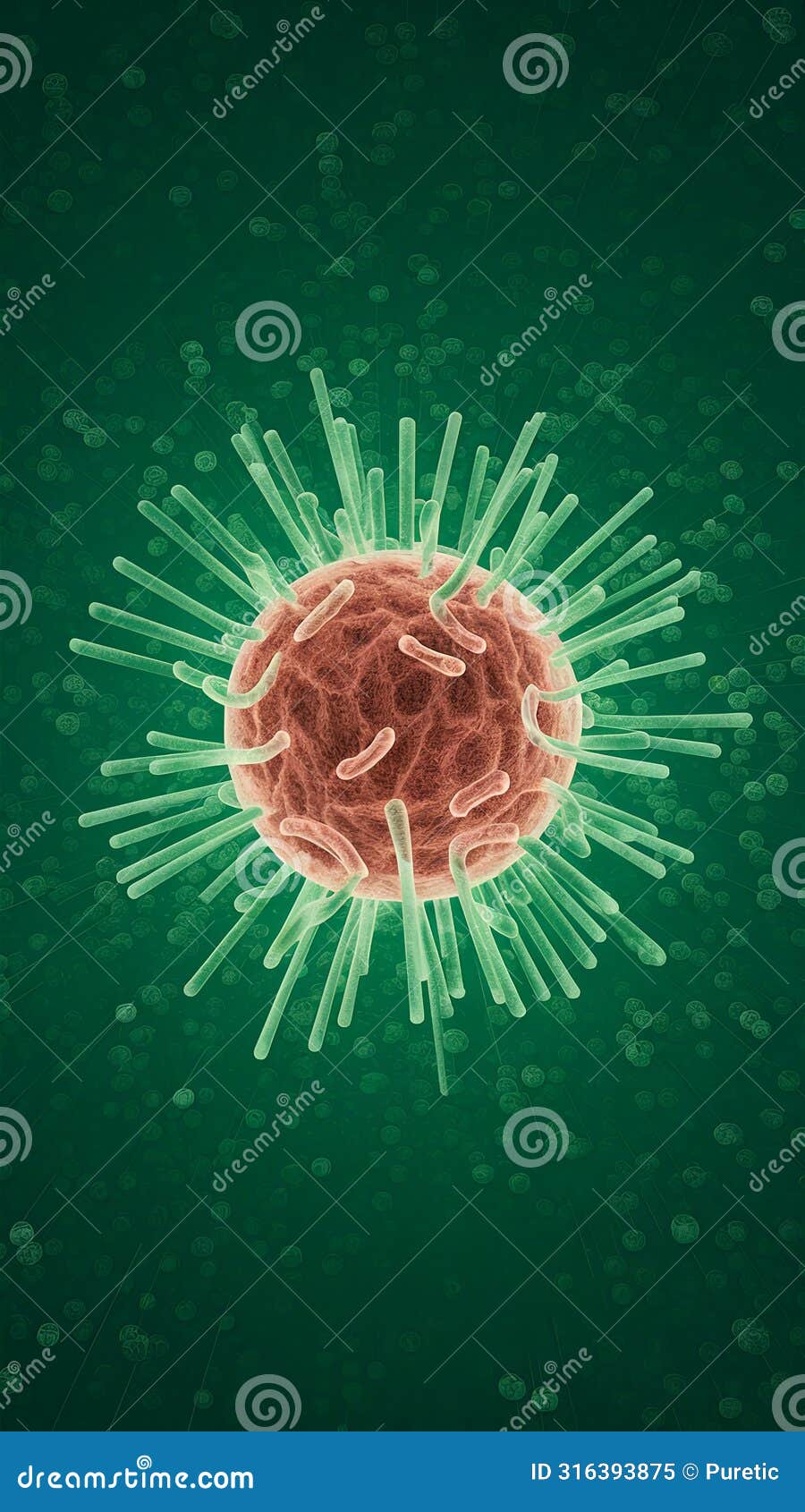 3D Modeling of Germs and Bacteria in the Environment, Simulation from ...