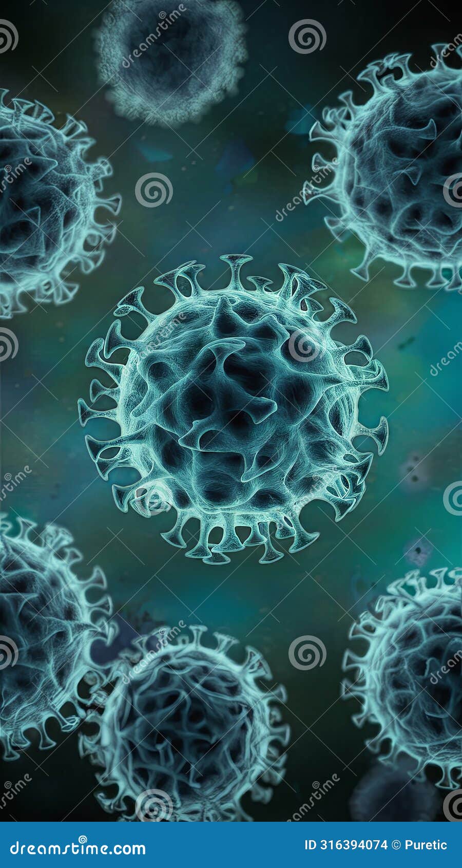 3D Modeling of Germs and Bacteria in the Environment, Simulation from ...