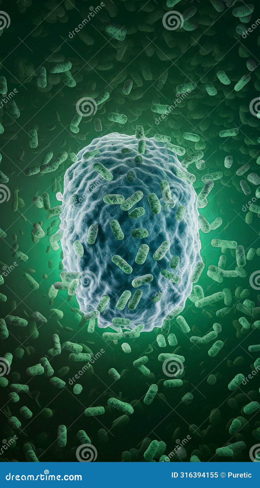 3D Modeling of Germs and Bacteria in the Environment, Simulation from ...