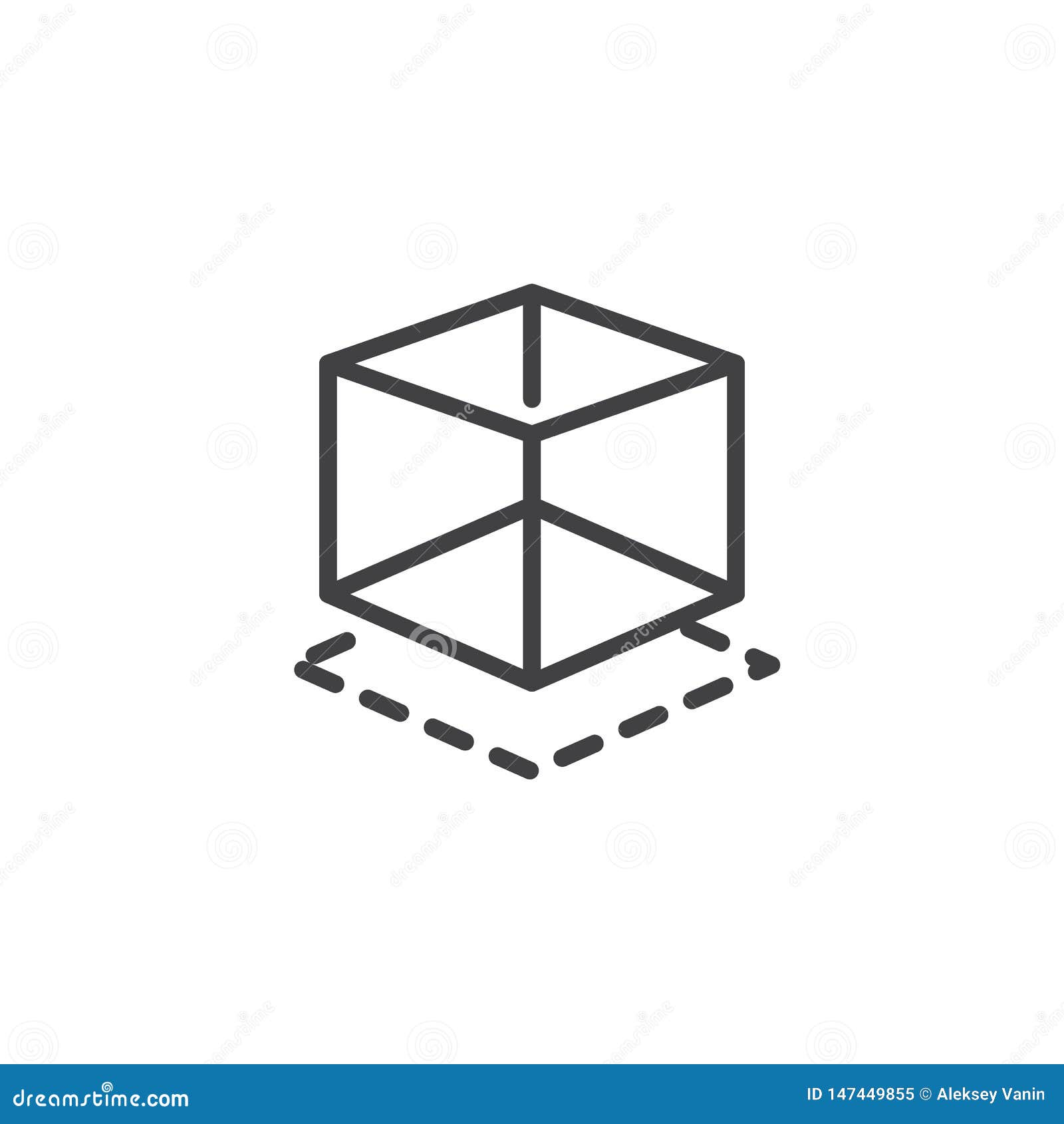 3d Modeling Line Icon Stock Vector Illustration Of Geometry 147449855