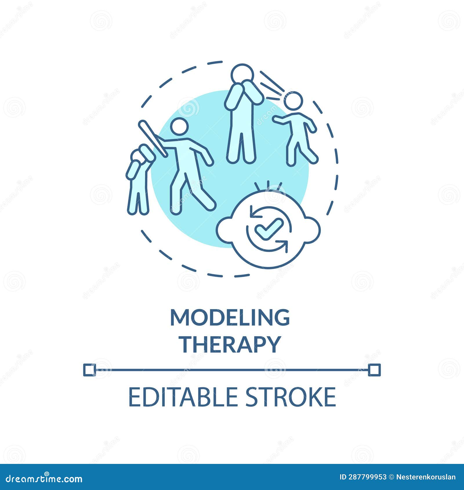 2D Modeling Therapy Blue Line Icon Concept Stock Illustration - Illustration of creative, design ...