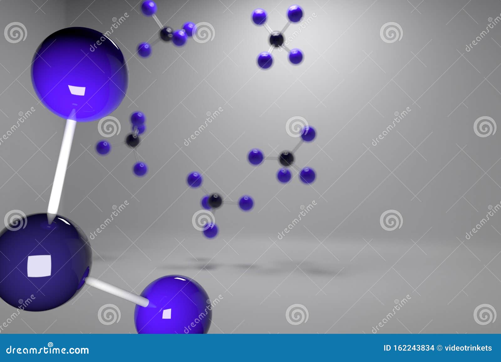 3D-modell Av Molekyl, Atom, Obligation Stock Illustrationer ...