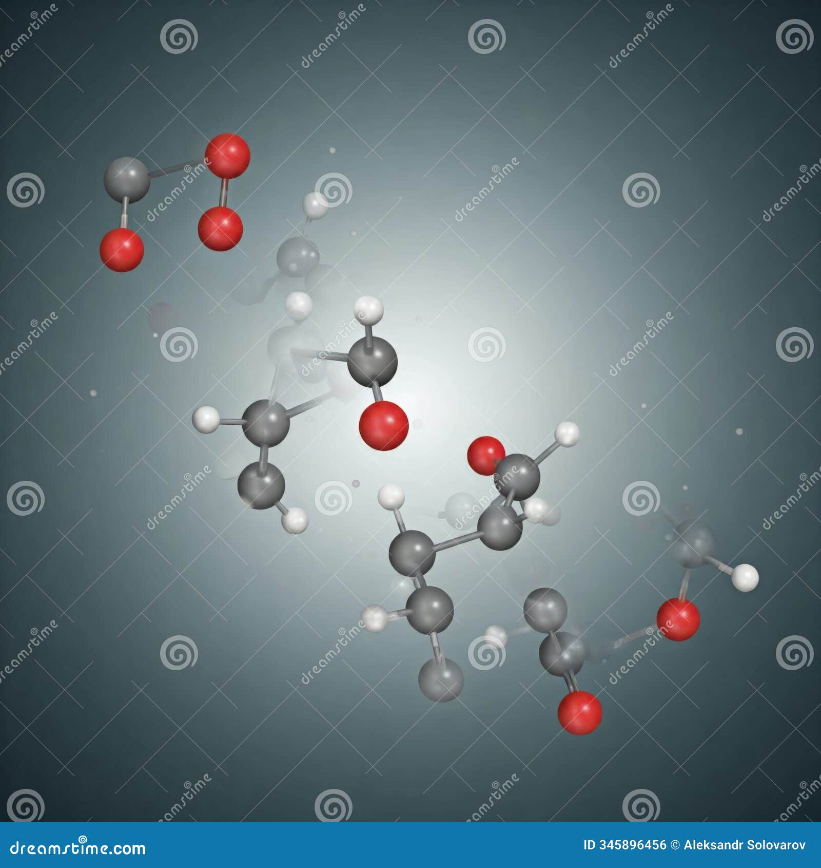 3d Models of Lactic Acid Molecules are Displayed Against a Gradient ...