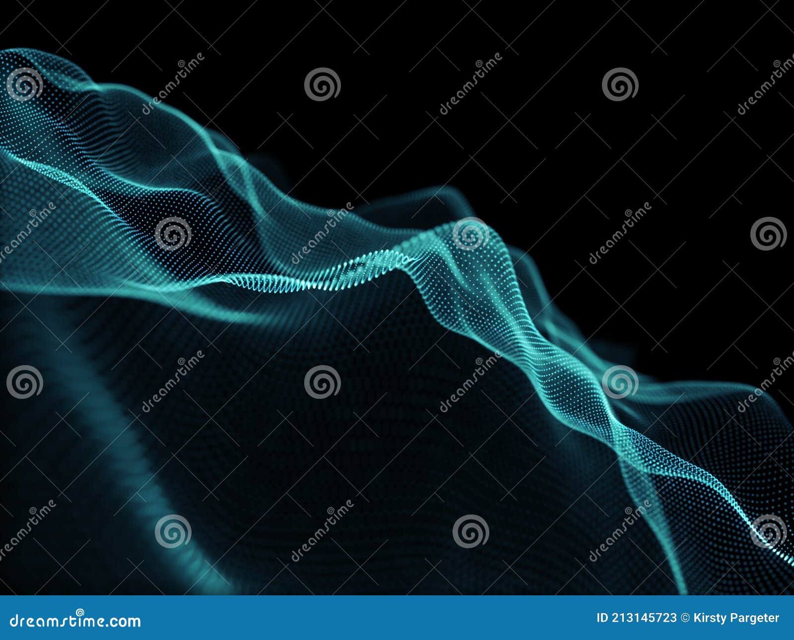 3D Modern Background with Flowing Cyber Dots Stock Illustration ...