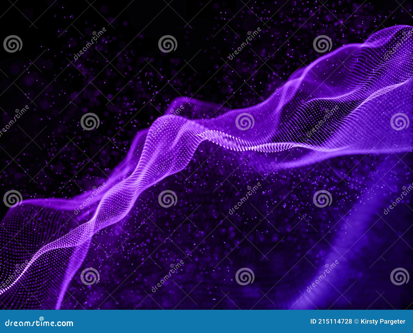 3D Modern Background with Flowing Cyber Dots Stock Illustration ...
