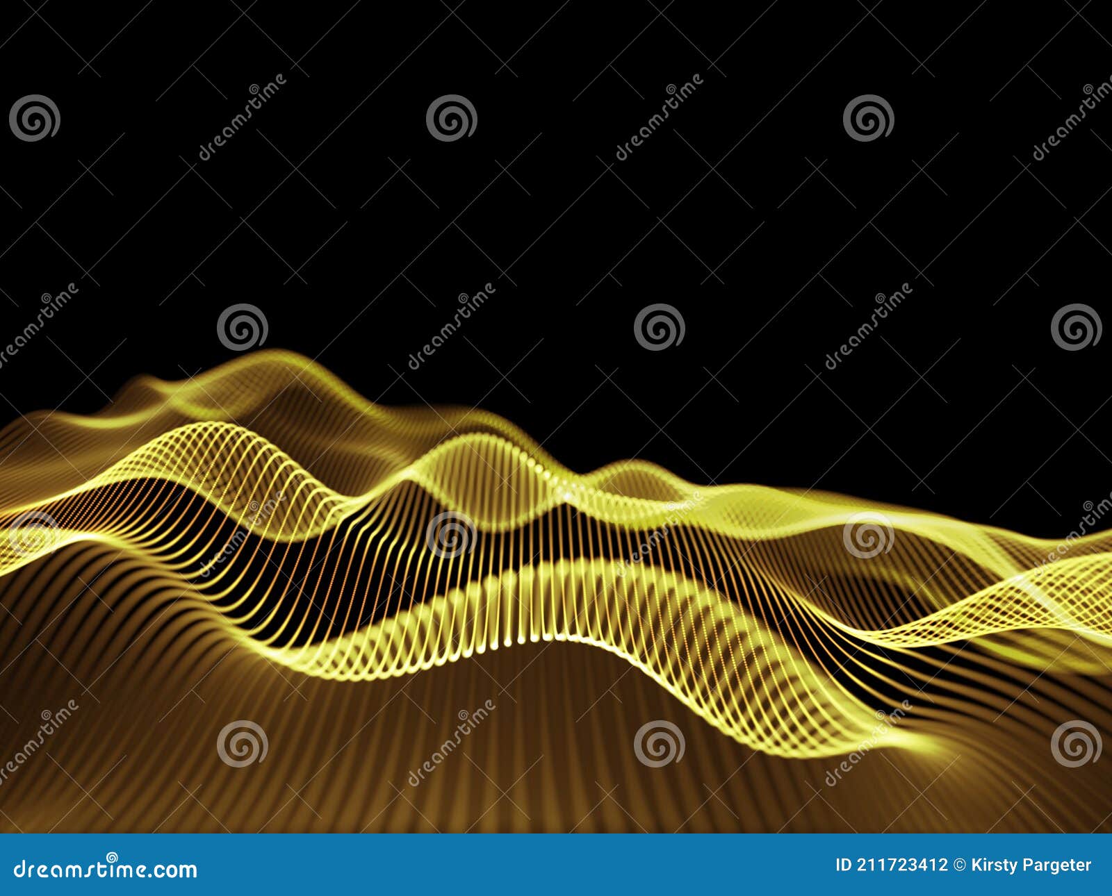 3D Modern Background with Flowing Cyber Lines Stock Illustration ...