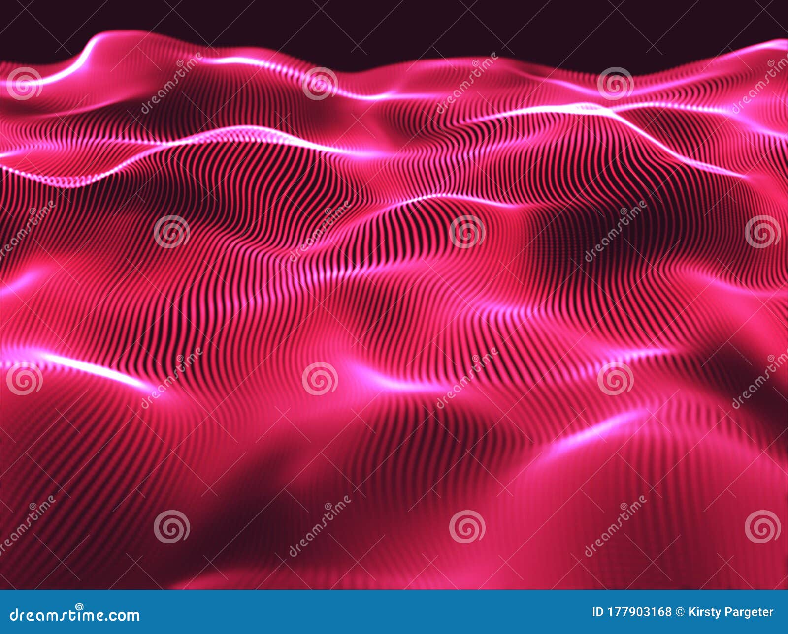 3D Modern Background with Hot Pink Flowing Lines Stock Illustration ...