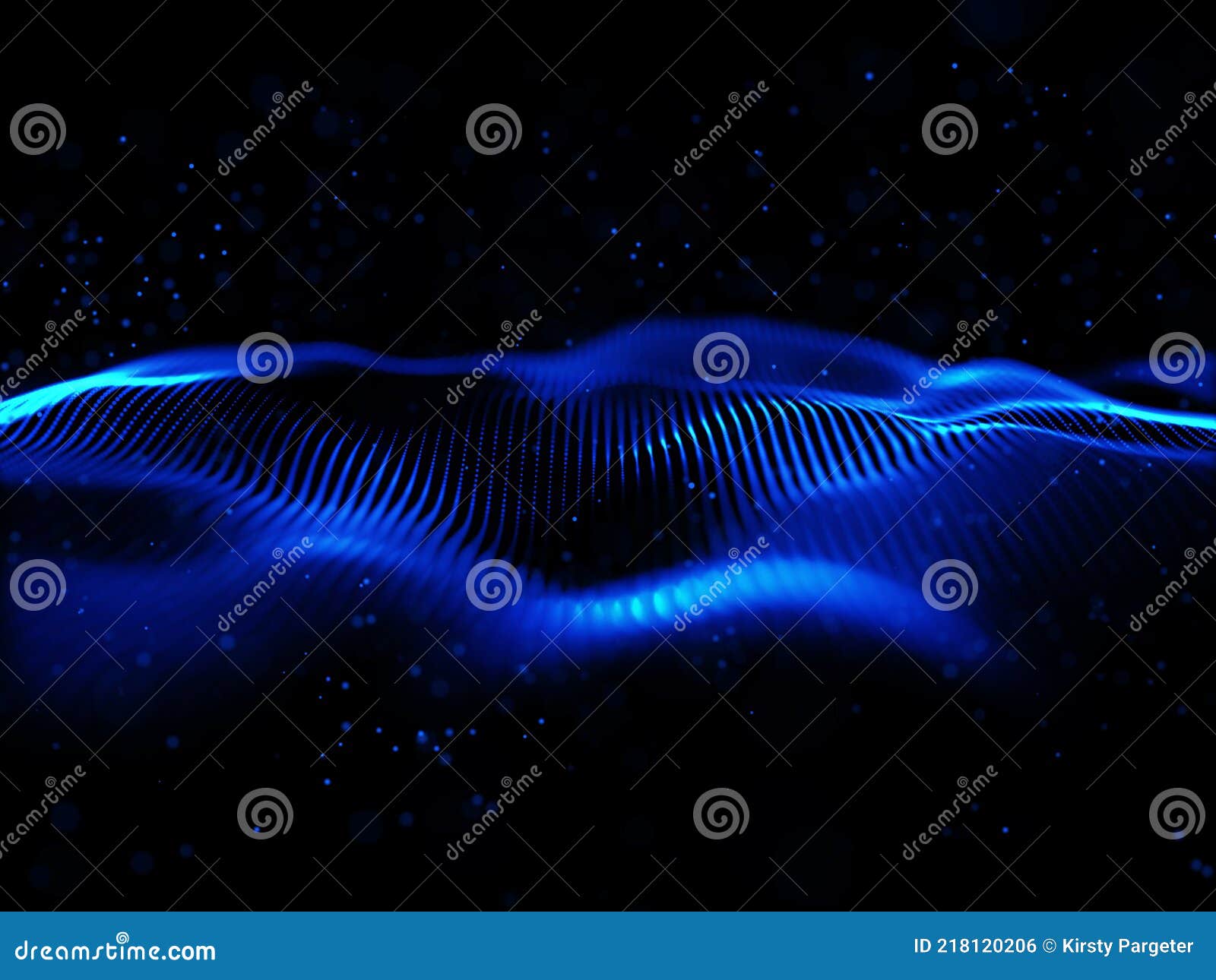 3D Modern Cyber Background with Floating Cyber Particles Stock ...