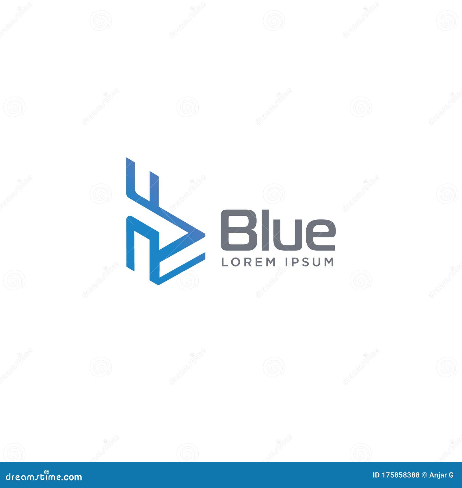 3d Modern Futuristic Arrow Line Letter B Initial Logo Design Stock ...