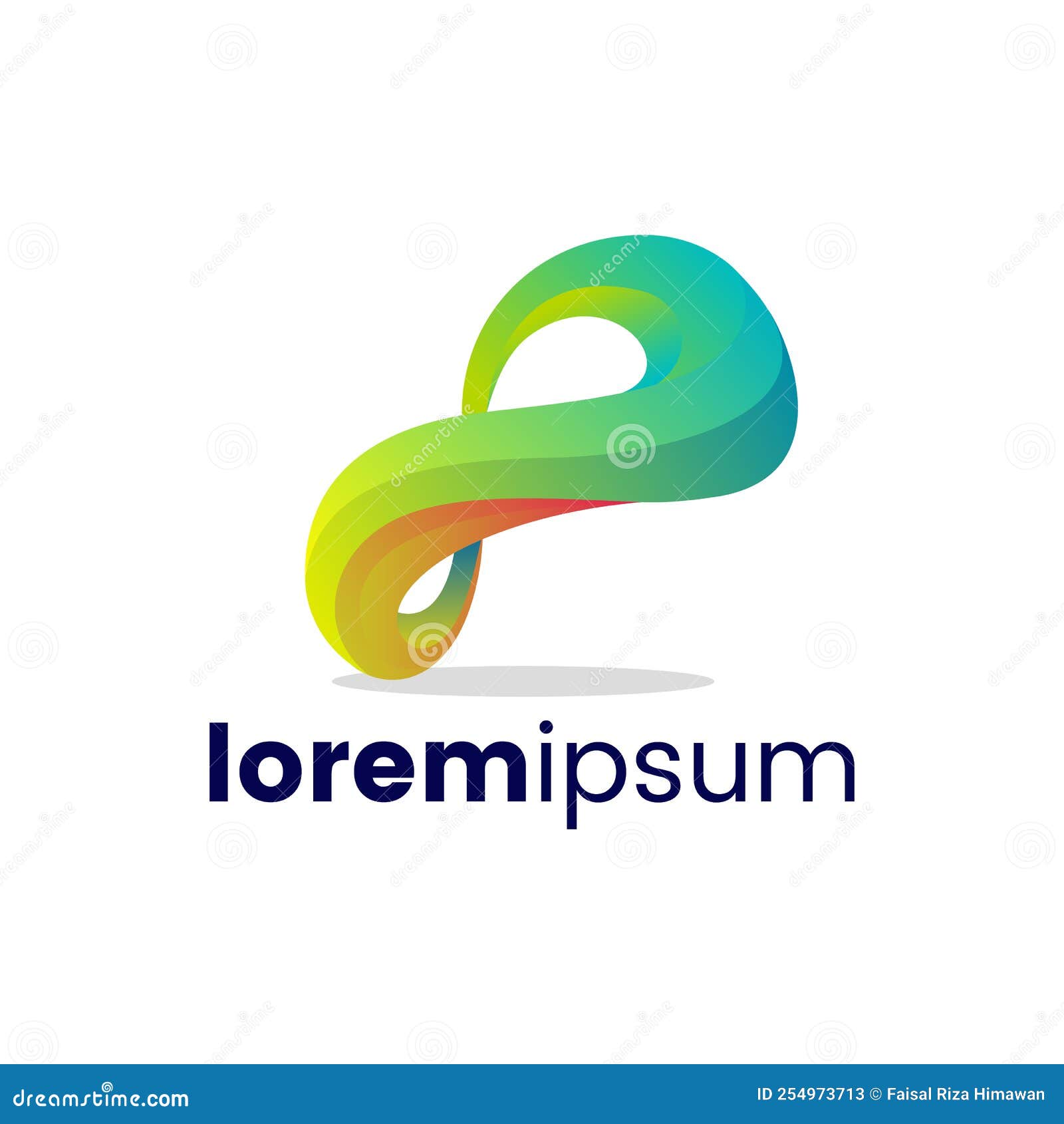 3D Modern Infinity Logo Template Stock Illustration - Illustration of ...